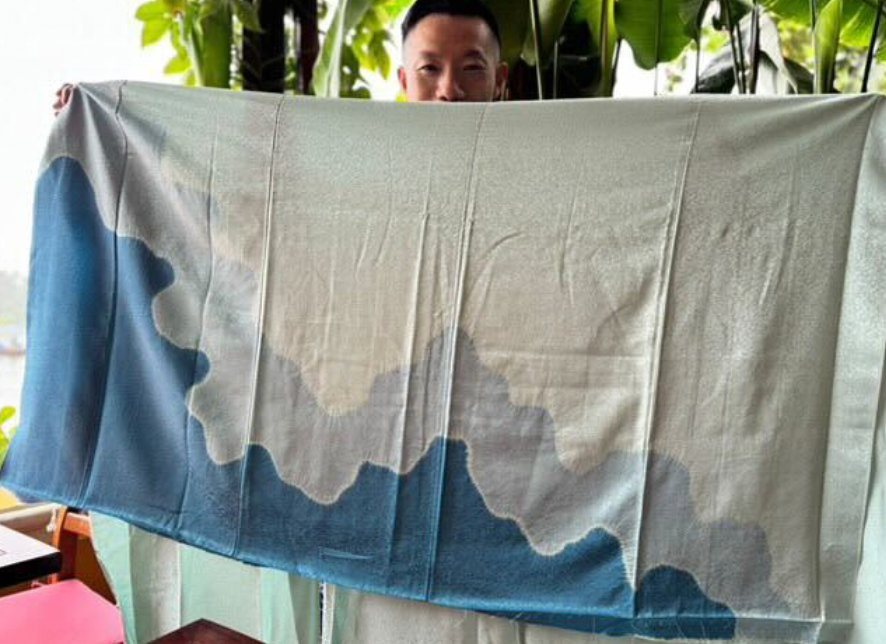 Ma9 Hoian Fabric: M9- river side blue – Etsuka Kimono Fashion